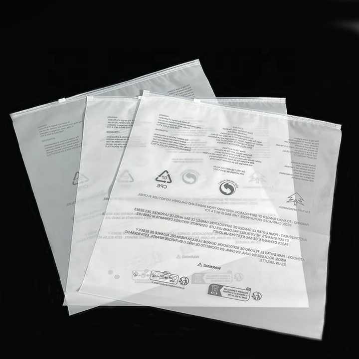 Factory Printed Logo Custom Clothing Bag Manufacturer Frosted Plastic ...