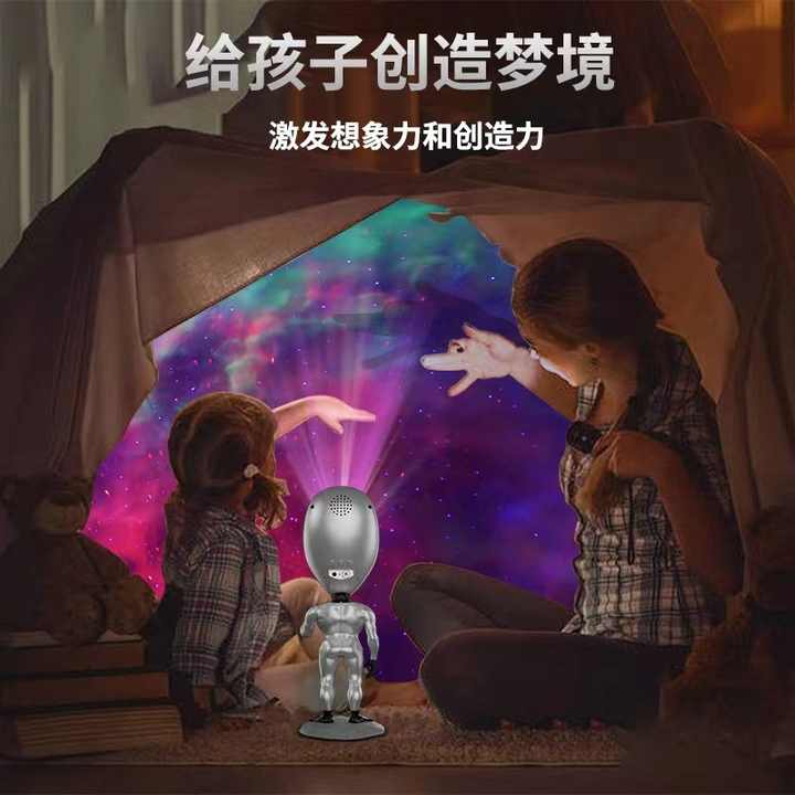 2025 New Modern Alien Shape LED Projector Lamp Interactive Voice Kids ...