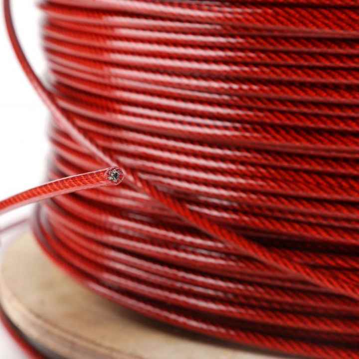 7x7 2mm Wire Nylon PVC PA Plastic Coated Stainless Steel Wire Rope ...