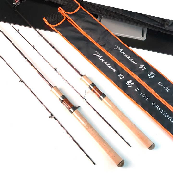 OBSESSION High Carbon Solid Rock Bass Casting Spinning Rod Set