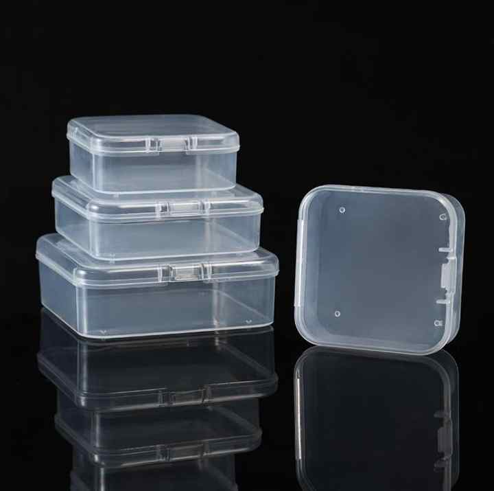 Custom Square Empty Mini Clear Plastic Organizer Storage Box Containers ...