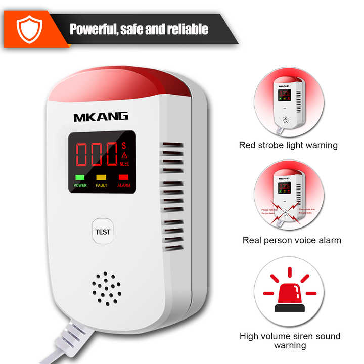 MKANG Smart Gas Leak Detector,lpg Gas Detector Alarm,natural Gas ...