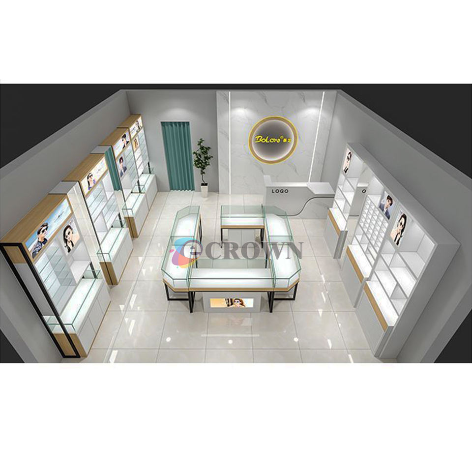 Shop Ocular Cabinet Shopping Mall Eyeglass Display Ball Grown Feather ...