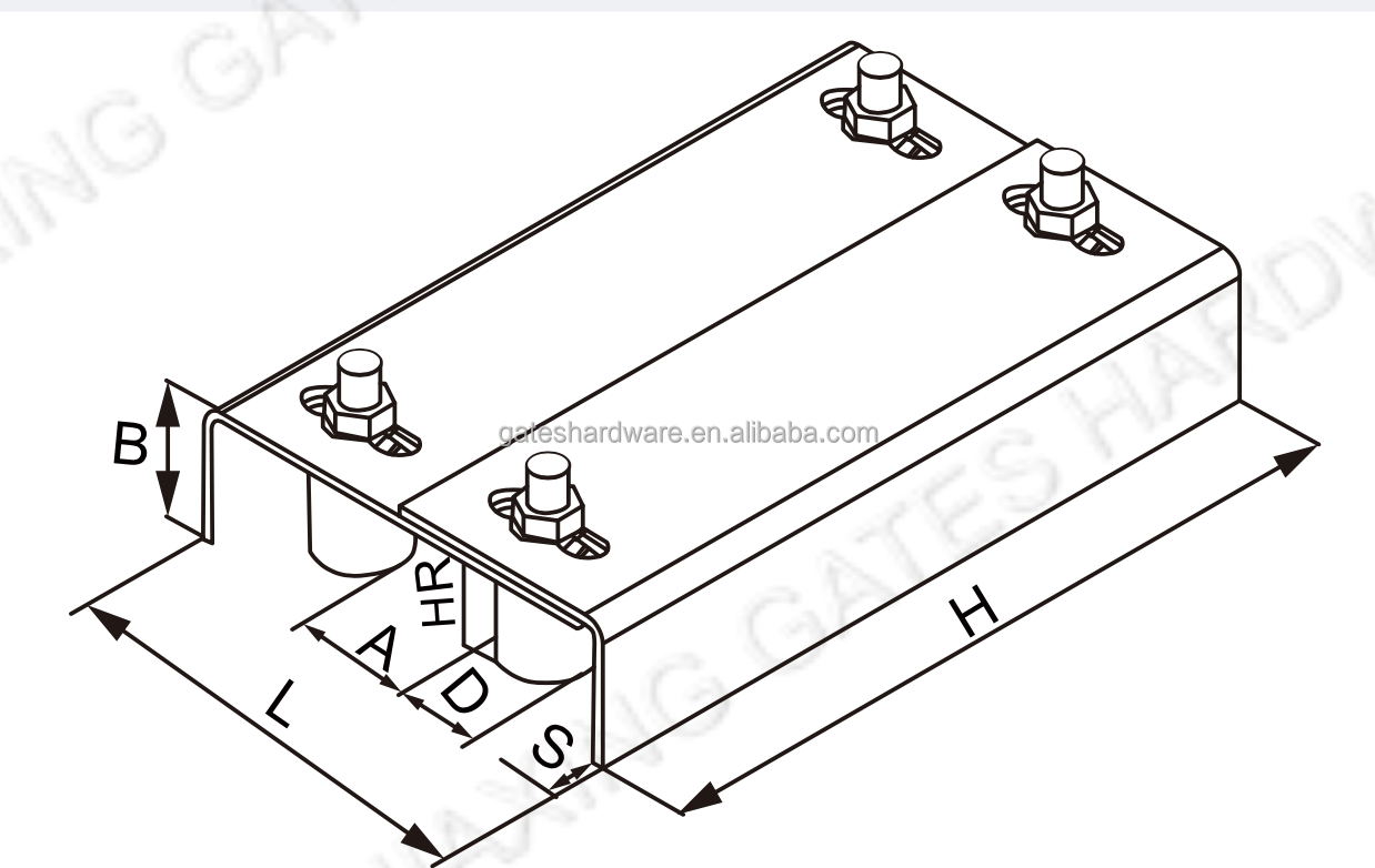 Sliding Gate Upper Guide Roller Bracket With Nylon Roller - Buy Upper ...
