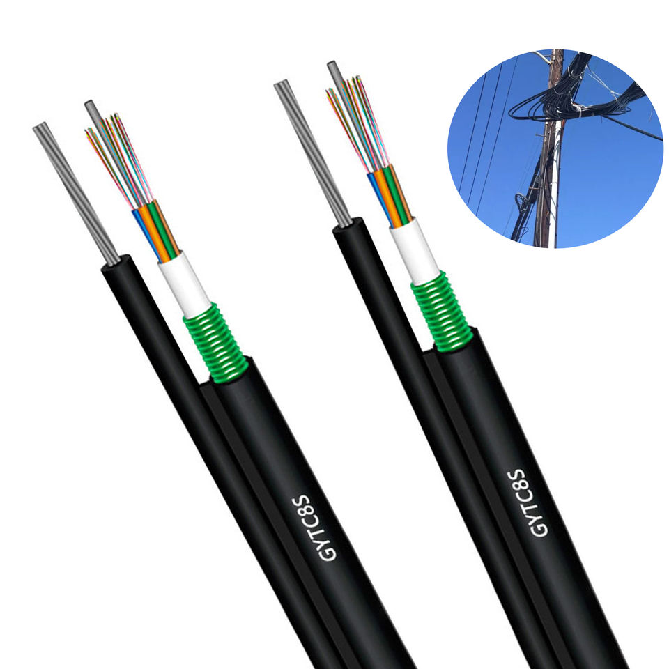 GYTC8S Figure 8 Self Supporting Aerial Fiber Optic Cable 24 96 Core ...