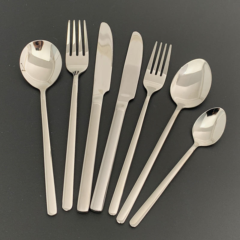 2026 New Modern Household Cutlery Set 18 0 Stainless Steel Silver ...