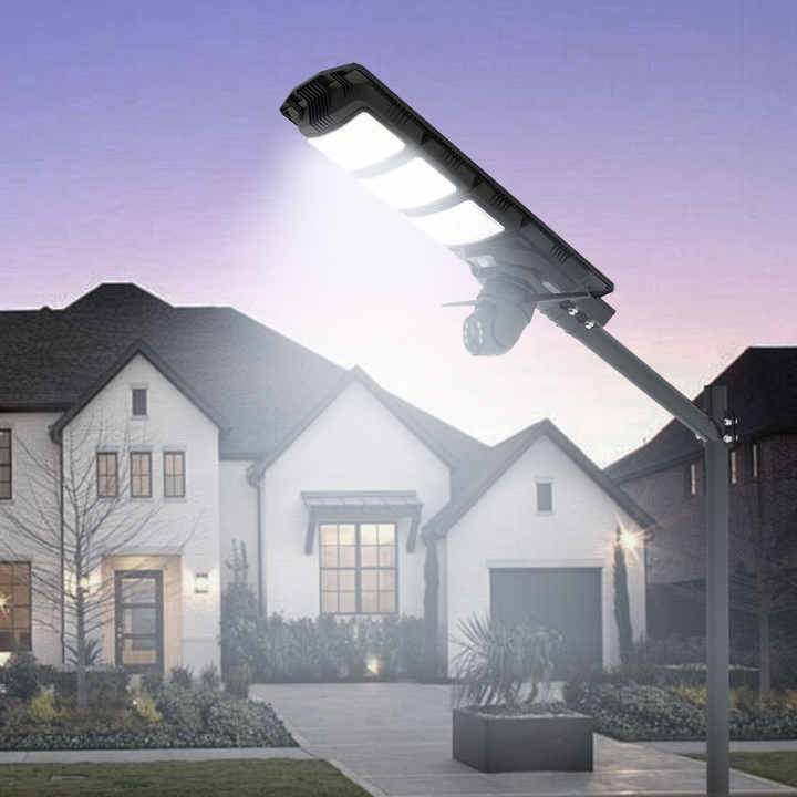 60W Solar LED Street Light with 4G WiFi Camera Outdoor Solar Street ...