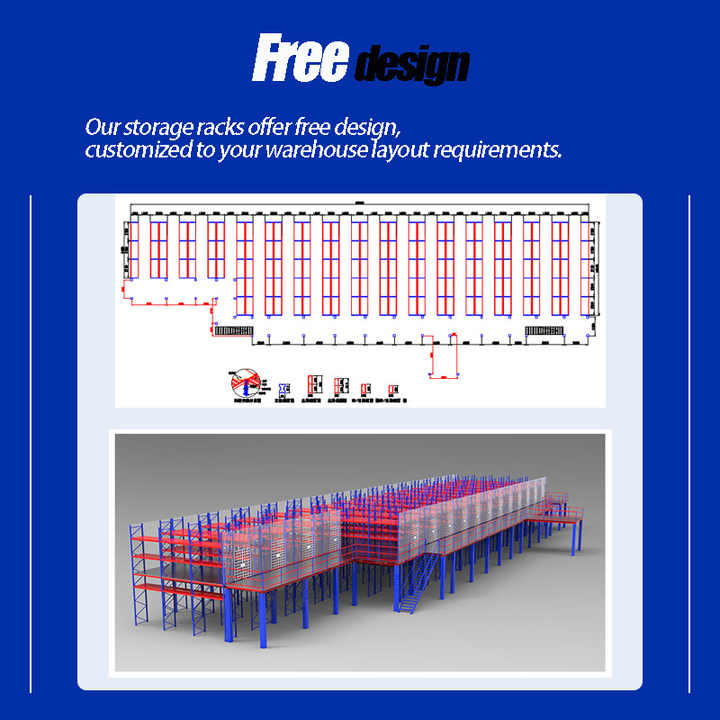 High Capacity Steel Mezzanine Floor for Warehouse Stable Storage Durable Metal and Iron Material ...