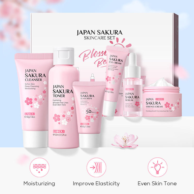 Sakura Anti-Aging Brightening Facial Hydrating Skin Care Set OEM/ODM ...