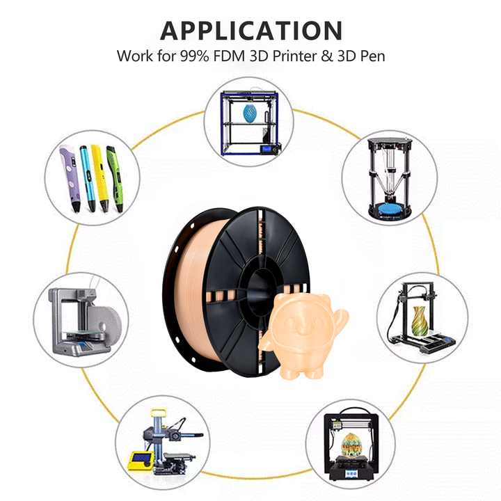 1.75mm/2.85mm PLA+ 3D Printing Filament 1kg Beige PLA Filament Suitable ...