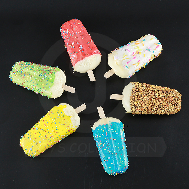 PU Soft & Bouncy Cold Drink Popsicle Props Simulation Ice Cream ...