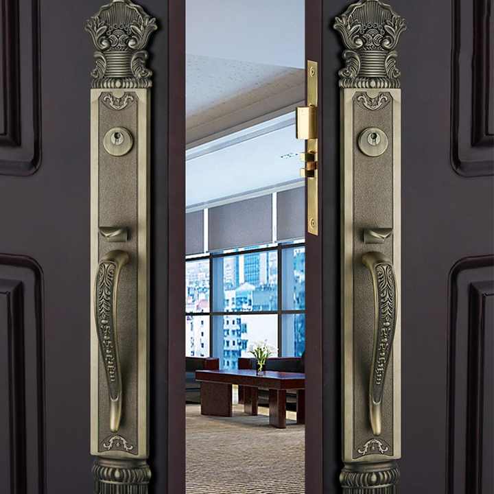 Luxury European Vintage Villa Full Copper Door Lock
