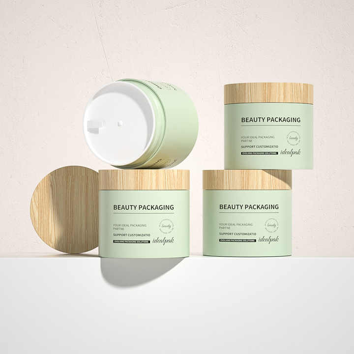 300ml 10oz High Quality PP Plastic Skin Care Container with Bamboo Lid ...