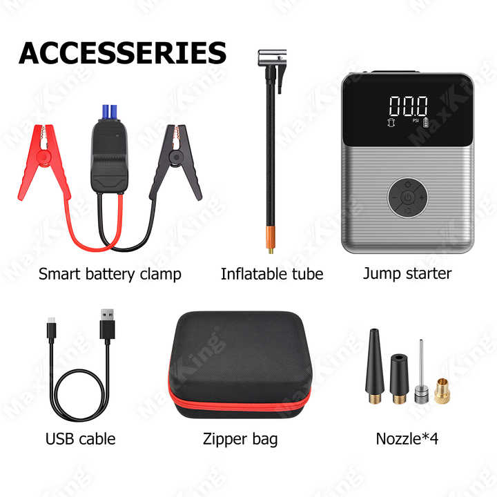 21800mAh Heavy Duty Jump Starter and Tire Inflator Combo with 1000A ...