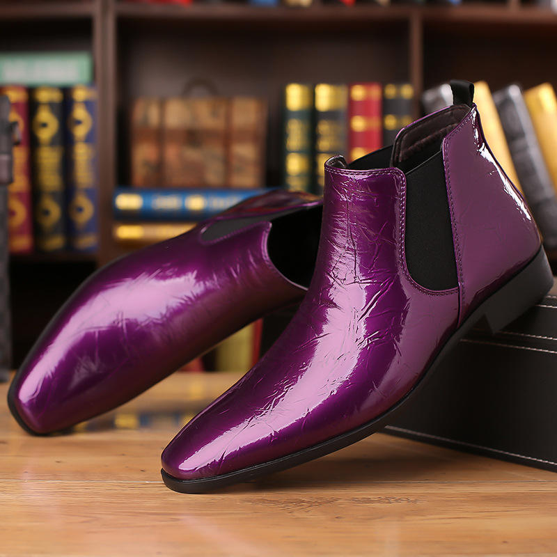 Men's for Crocodile Pattern Chelsea Boots Waterproof Breathable Leather ...