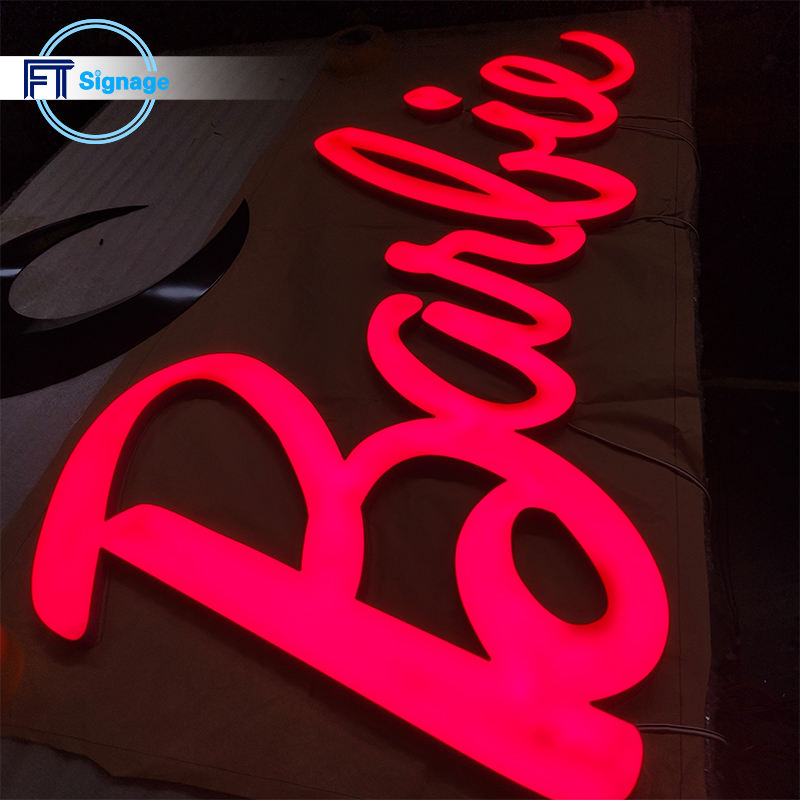 3D LED Front Illuminated Channel Letter Sign Custom Acrylic Metal Logo ...