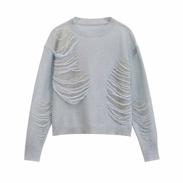 KAR&OT ZA 2024 new summer women's fashionable simple round neck long ...
