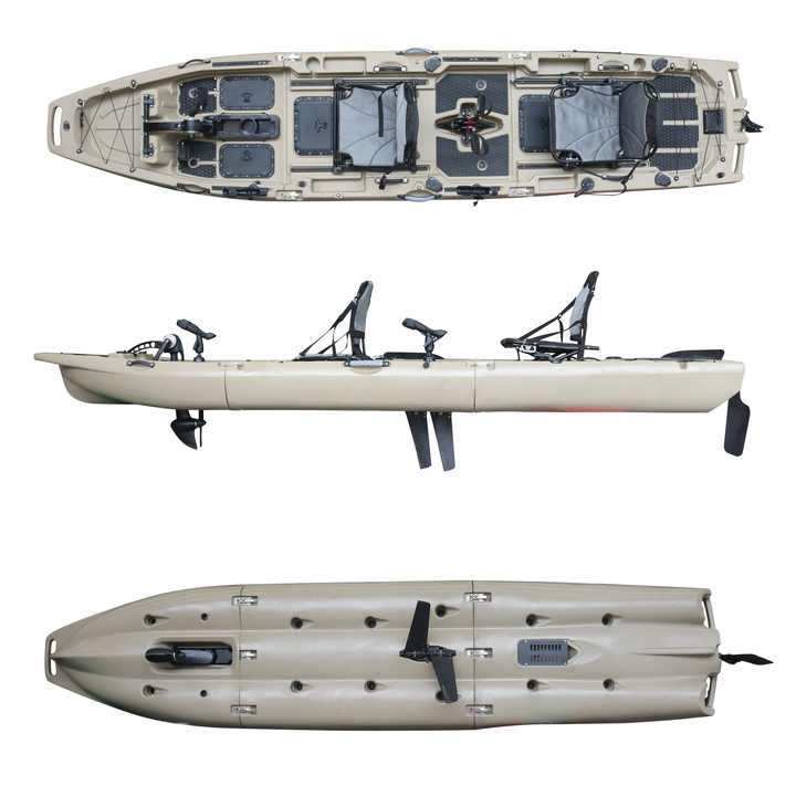 Vicking 14FT Modular Kayak Travel Friendly Pedal Drive or Electric ...