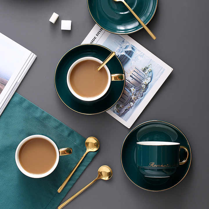 Luxury Ceramic Coffee Cup and Saucer Afternoon Tea Set