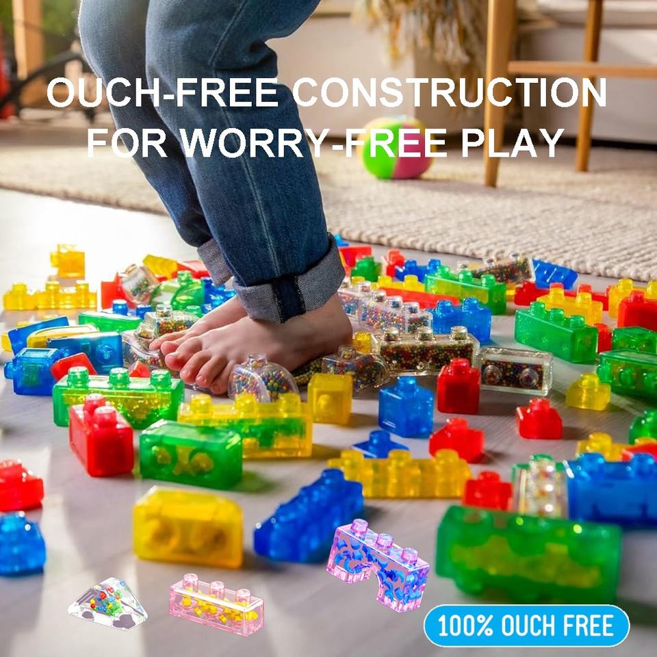 24pcs Soft Stacking Blocks Toy Toddler & Preschool Jelly Building ...