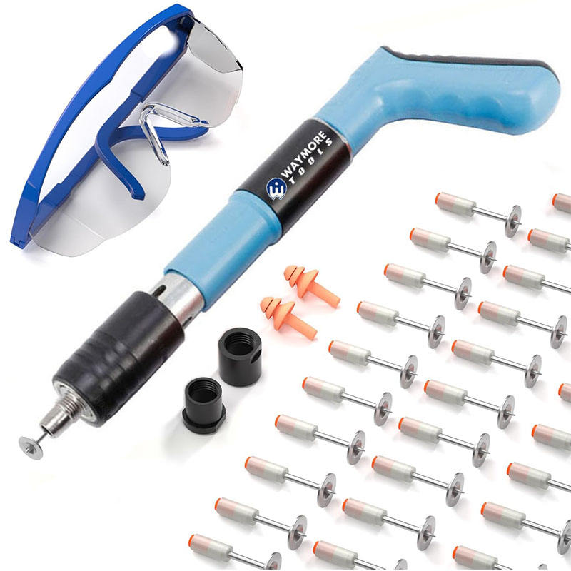 Factory Cordless Concrete Nail Gun with 200 Nails Perfect for Pipe ...