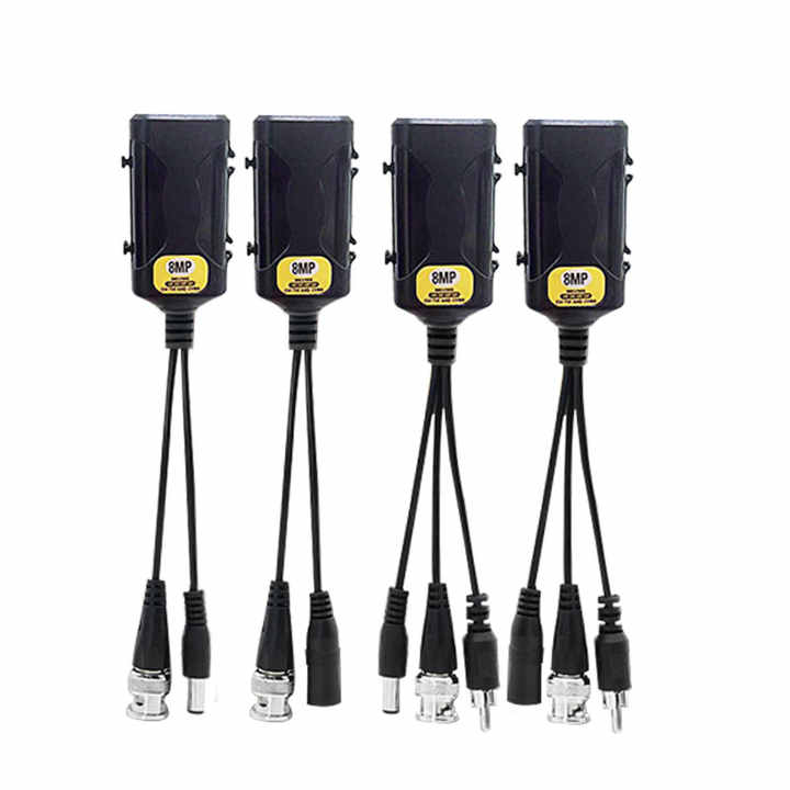 Video+power 8MP 2 in 1 Video Balun for CCTV Surveillance