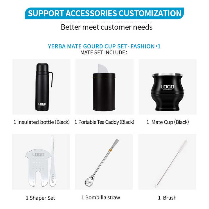 Stainless Steel Yerba Mate Kits - Perfect for Outdoor & Travel