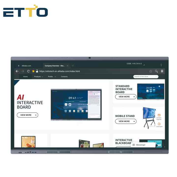 Infrared Touch Screen HD Display AI Interactive Whiteboard Panel Flat ...