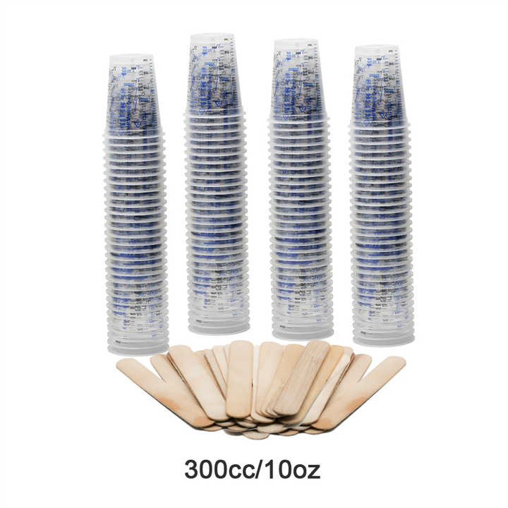 300ml Flexible Paint Mixing Cup Disposable Measuring Cups for Epoxy ...