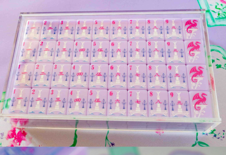 160pcs Purple Paris American Mahjong Tiles Set - Premium Acrylic with ...