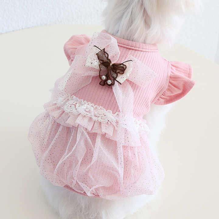 Princess Dog Clothes Glitter Ballet Sister dress 2025 Spring and summer ...