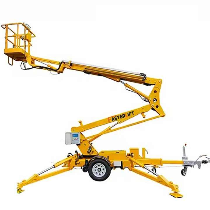 20m Telescopic Articulated Hydraulic Cherry Picker 200kg Aerial Manlift ...