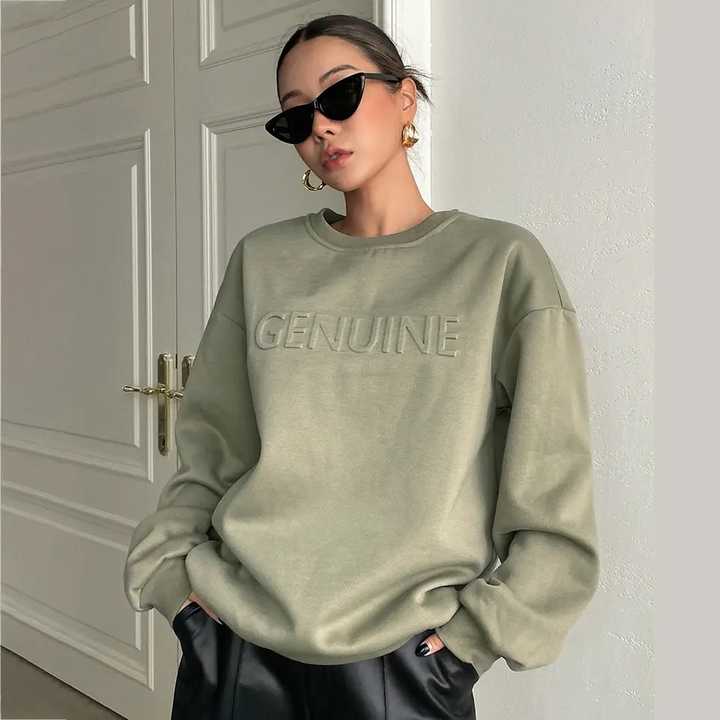 Custom Sweatshirt 3D Embossed Crewneck Sweater by SME