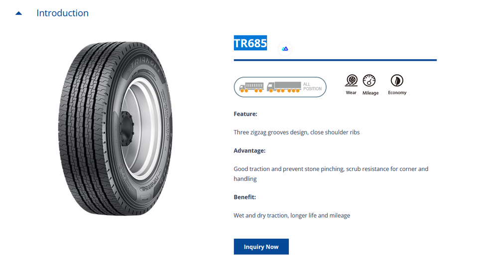 TRIANGLE TR685 Truck Tire 315/70R22.5 All Position| Alibaba.com