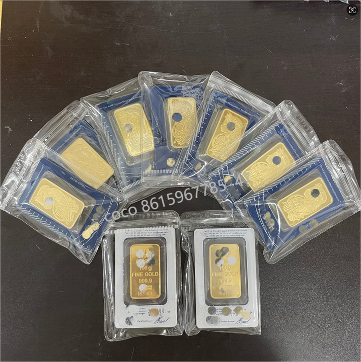 Metal Craft Commemorative Gold Plated Bar 100g Plated Gold Bullion Bars ...