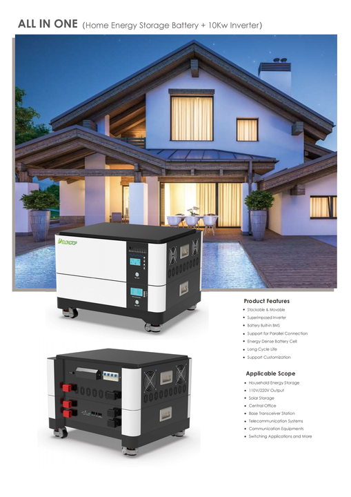 Mobile BYD solar inverter hybrid 10kwh Solar LiFePO4 Battery Stackable ...