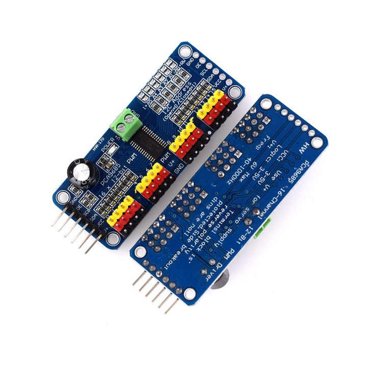 16 Channel 12-bit PWM Servo Driver-I2C Interface Module for Raspberry Pi Shield Module Servo ...