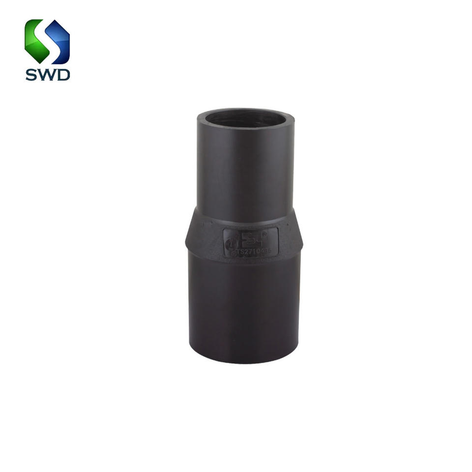SWD DIN Standard HDPE Reducing Coupling Polished Surface Black Color ...