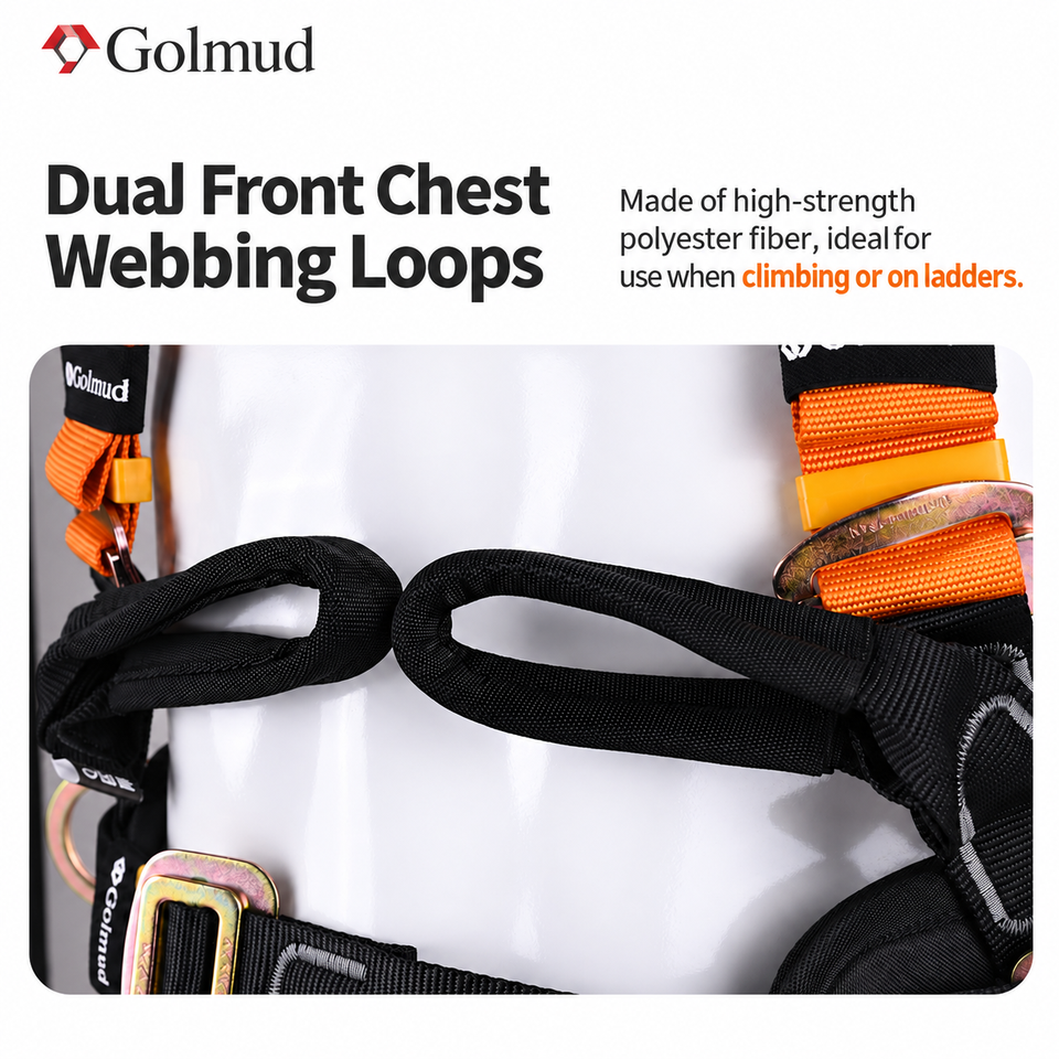 Golmud GDZ5599 5 Point Full Body Safety Harness with Waist Belt Side D ...