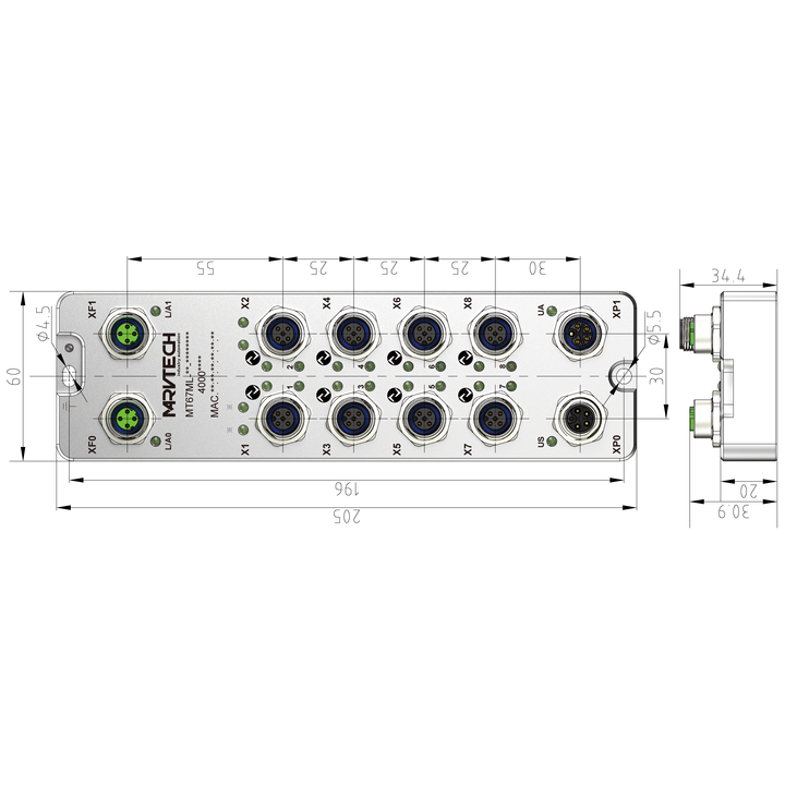 8 Channel Digital Input Module - Flame Sensor & Analog Output