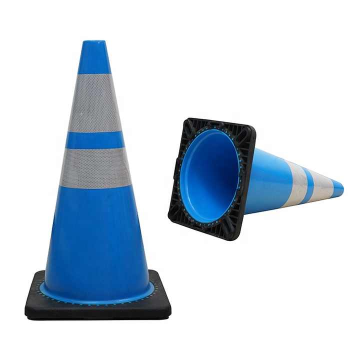 Highways Signal 28 Inch Blue Traffic Safety Cones Reflective Traffic ...