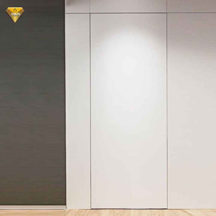 Frameless Wood Veneer Hidden Door with Concealed Hinges - OEM