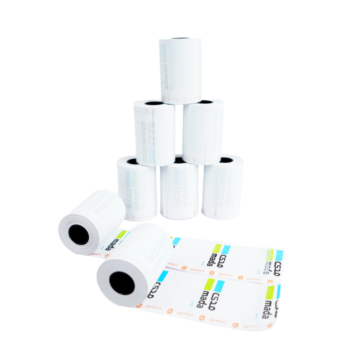 80x80mm Thermal Paper Roll for POS & ECG Cash Register Single Layer ...