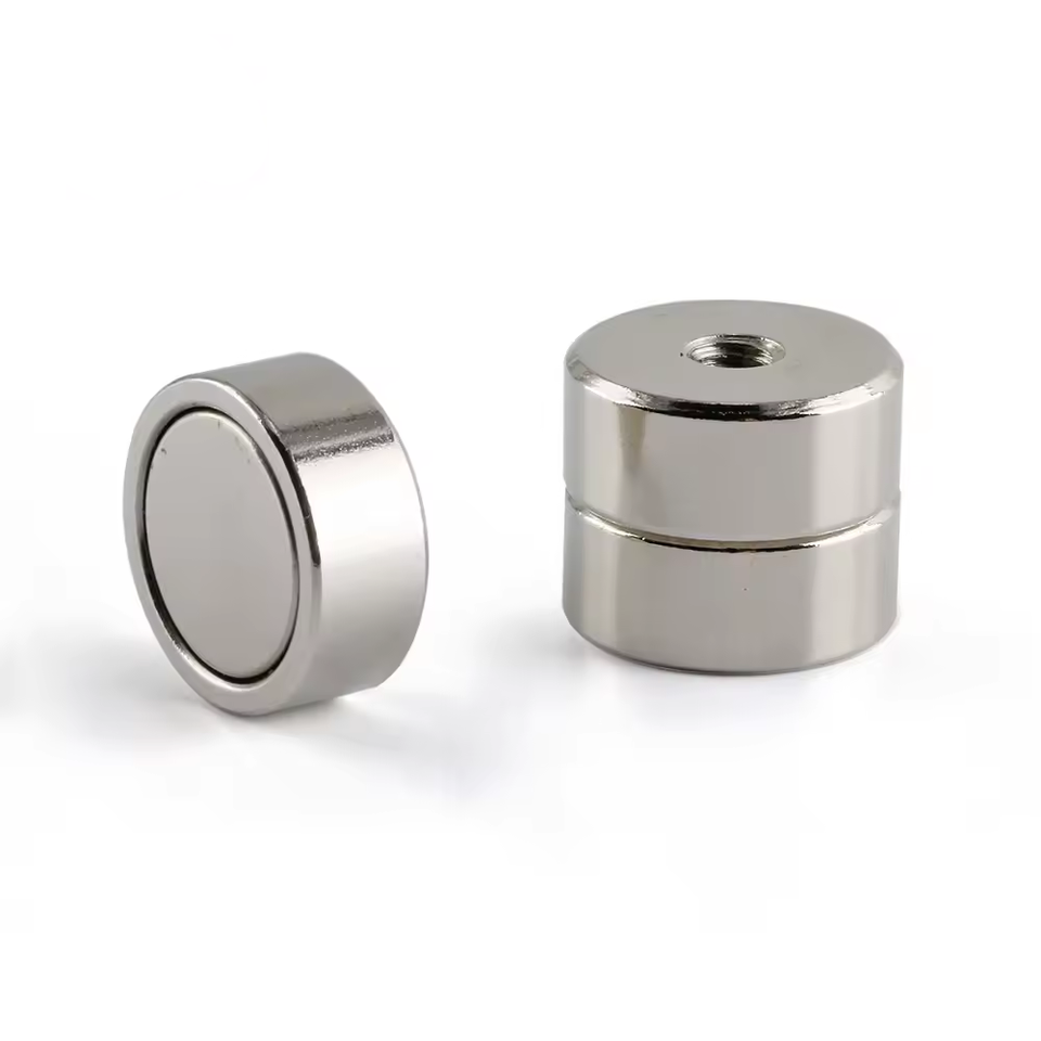 Strong Neodymium Round Flat Magnet With Mu-metal Magnetic Shield ...