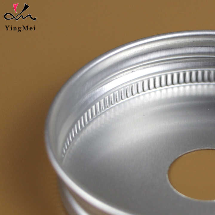 53mm Perforated Aluminum Lid Metal Threaded Aluminum Cap Beverage Milk ...