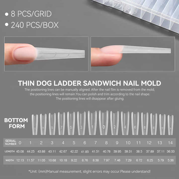 YOKEFELLOW Dual Nail Forms - Perfect for Coffin Sandwich