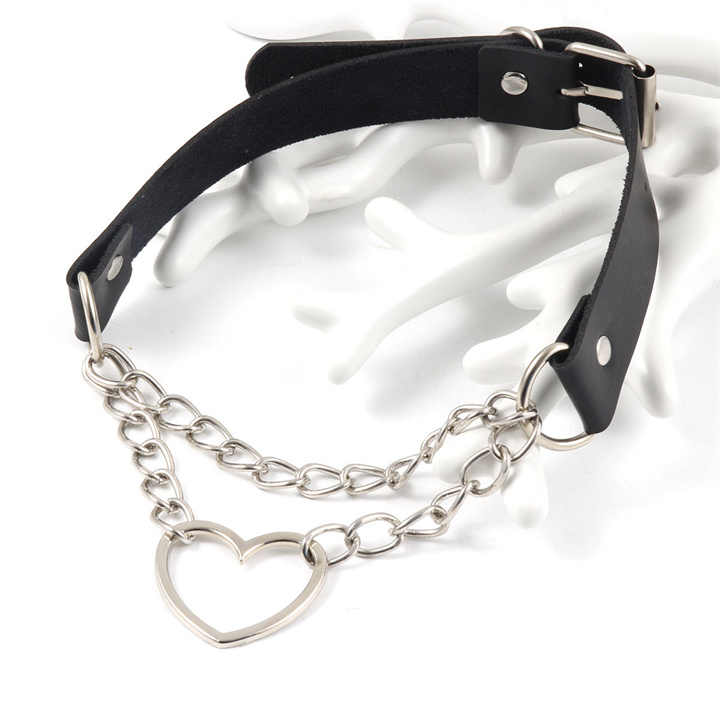 Punk Rock Sm Fetish Couple Cosplay Choke Bondage Slave Metal Maid ...