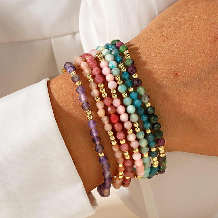 Semi Precious Stone Jewelry Women Friendship Bracelet Stainless Steel ...