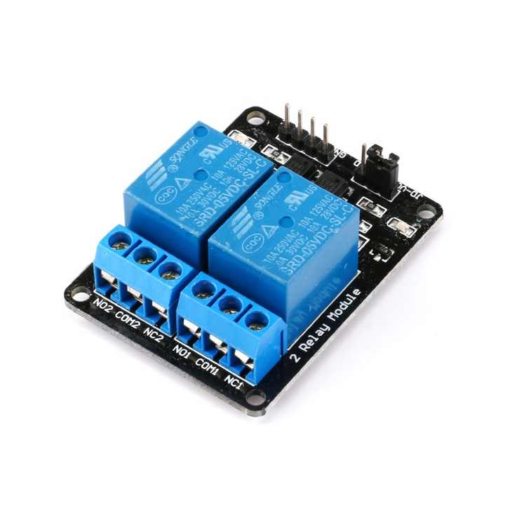 2 Channel Relay Module 2-way Relay Expansion Board 5V with Optocoupler ...