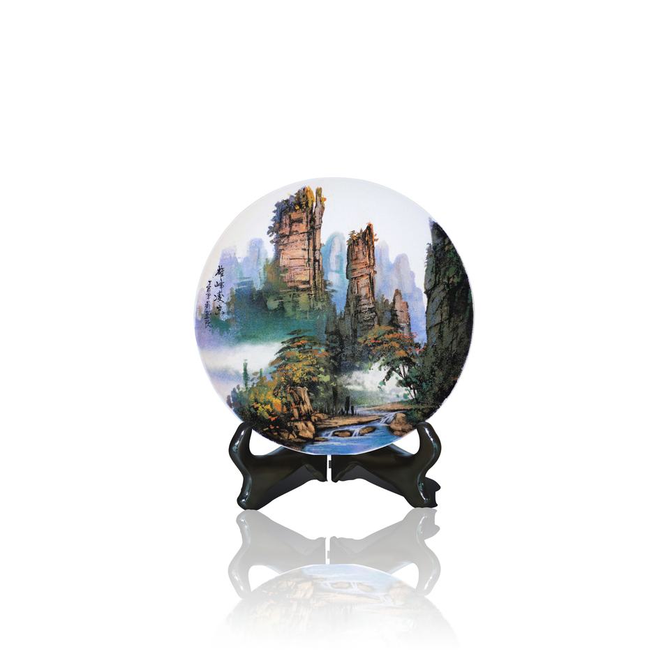 Handcrafted Zhangjiajie Avatar Landscape Ceramic Plate Sandstone ...